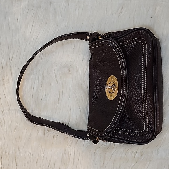 Chaps | Bags | Chaps Pebbled Leather Convertible Mini Clutch Bag Purse ...